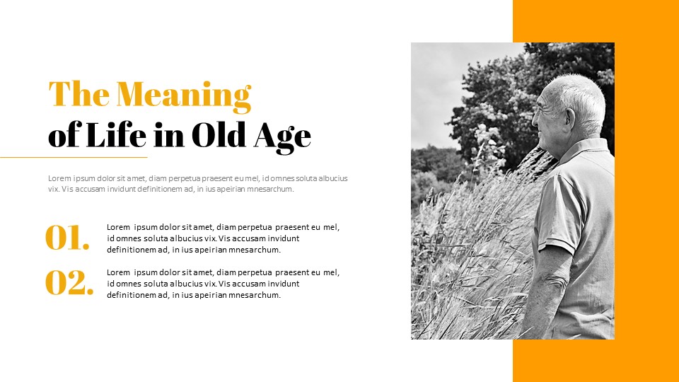 The Meaning of Life in Old Age Google Slides Templates