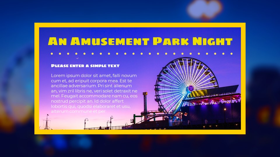 Amusement Park Google PowerPoint Slides|Travel
