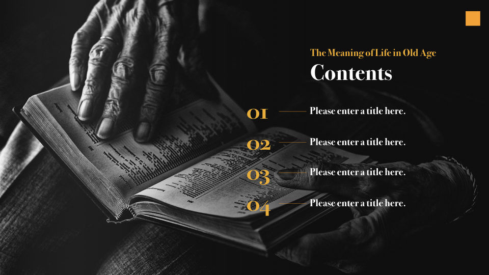 The Meaning of Life in Old Age Interactive Keynote|Education