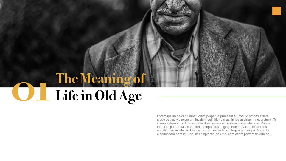 The Meaning of Life in Old Age Interactive Keynote|Education