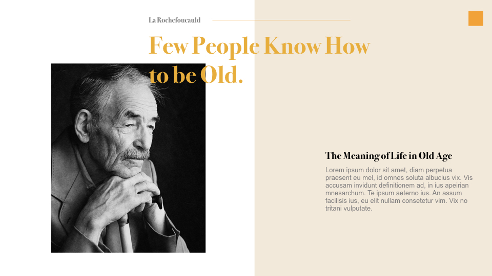 The Meaning of Life in Old Age Interactive Keynote|Education