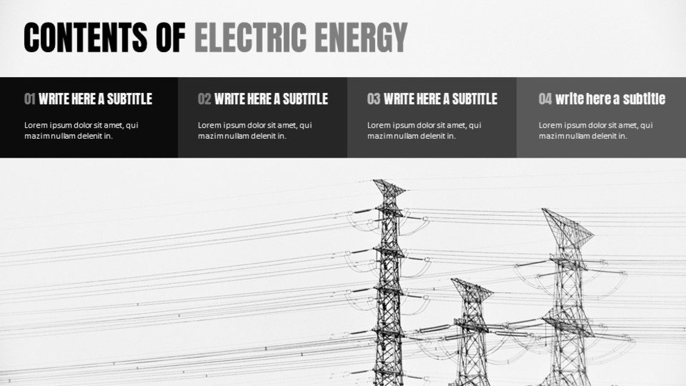 Electric Energy Google Slides Template Design