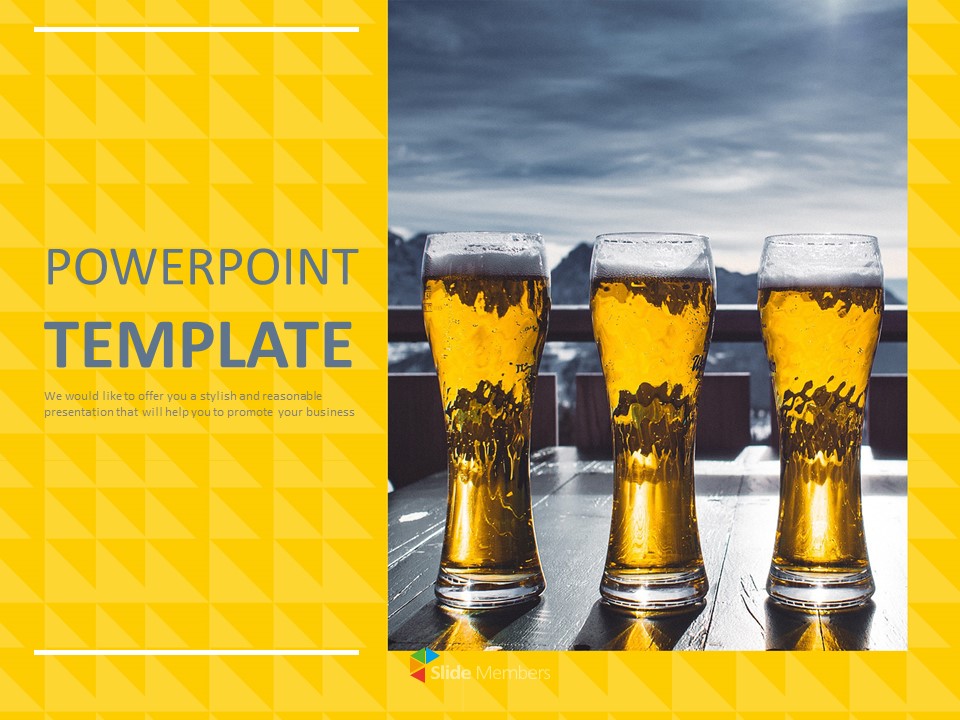 Cold Beer - Google Slides Template Free Download