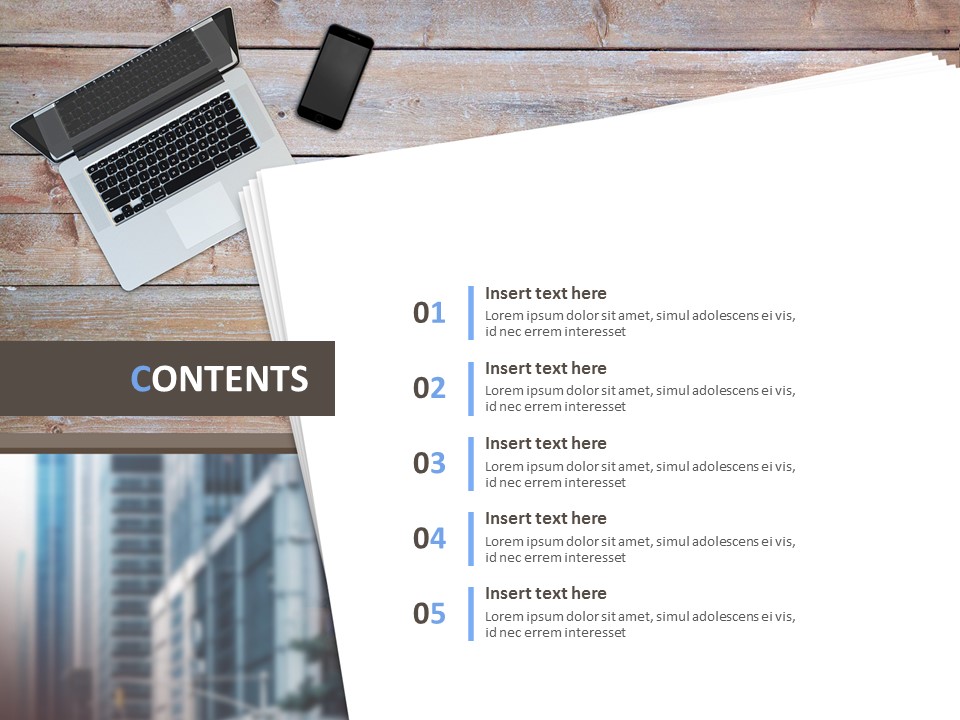 Free Google Slides - Office Desk