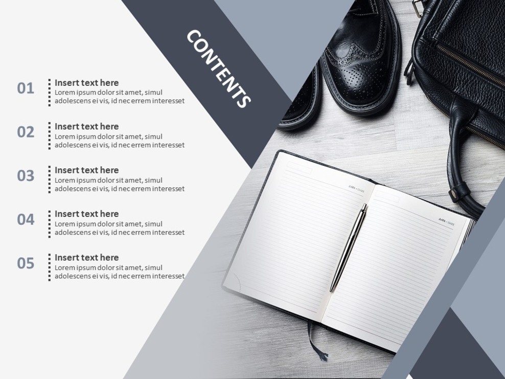 Google Slides online Free - Briefcase and Shoes