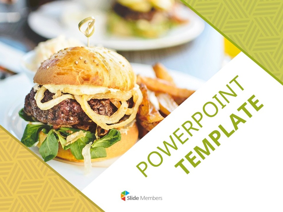 Google Slides Template Free - Fastfood Hamburger