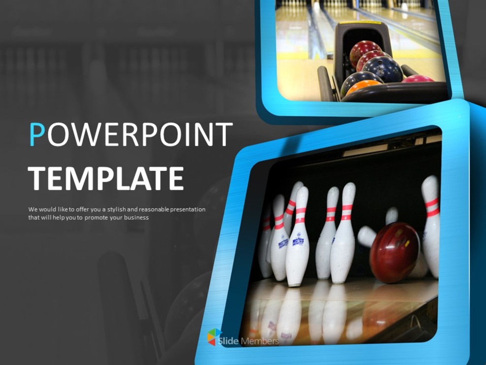 A Ball and Bowling Pins - Free Google Slides