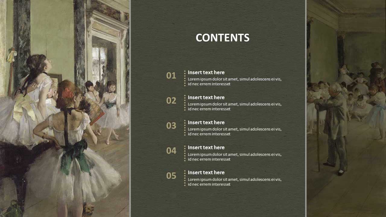 Edgar Degas The Ballet Class Google Slides Templates Free Download