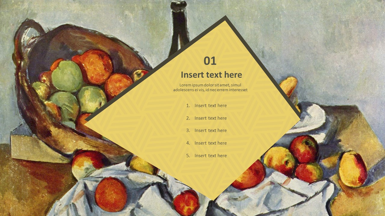 Free Google Slides - Paul Cezanne "Still Life With Basket of Apples"