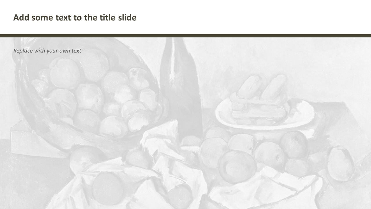 Free Google Slides - Paul Cezanne "Still Life With Basket of Apples"