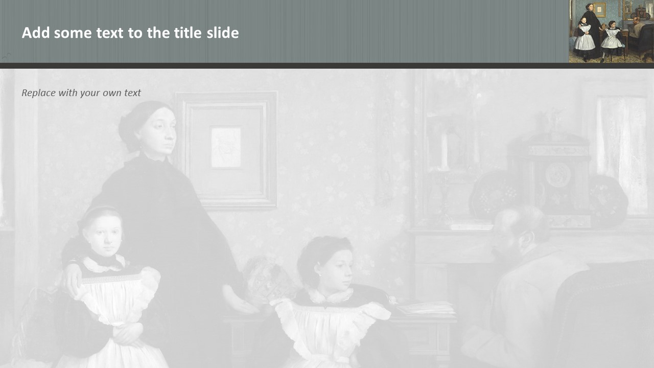 Free Professional Google Slides Templates - Edgar Degas LA Famille Bellelli