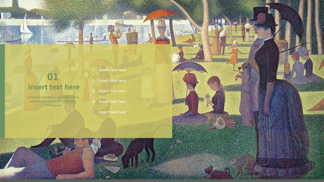 Google Slides Images Free Download - Georges Pierre Seurat "Sunday ...