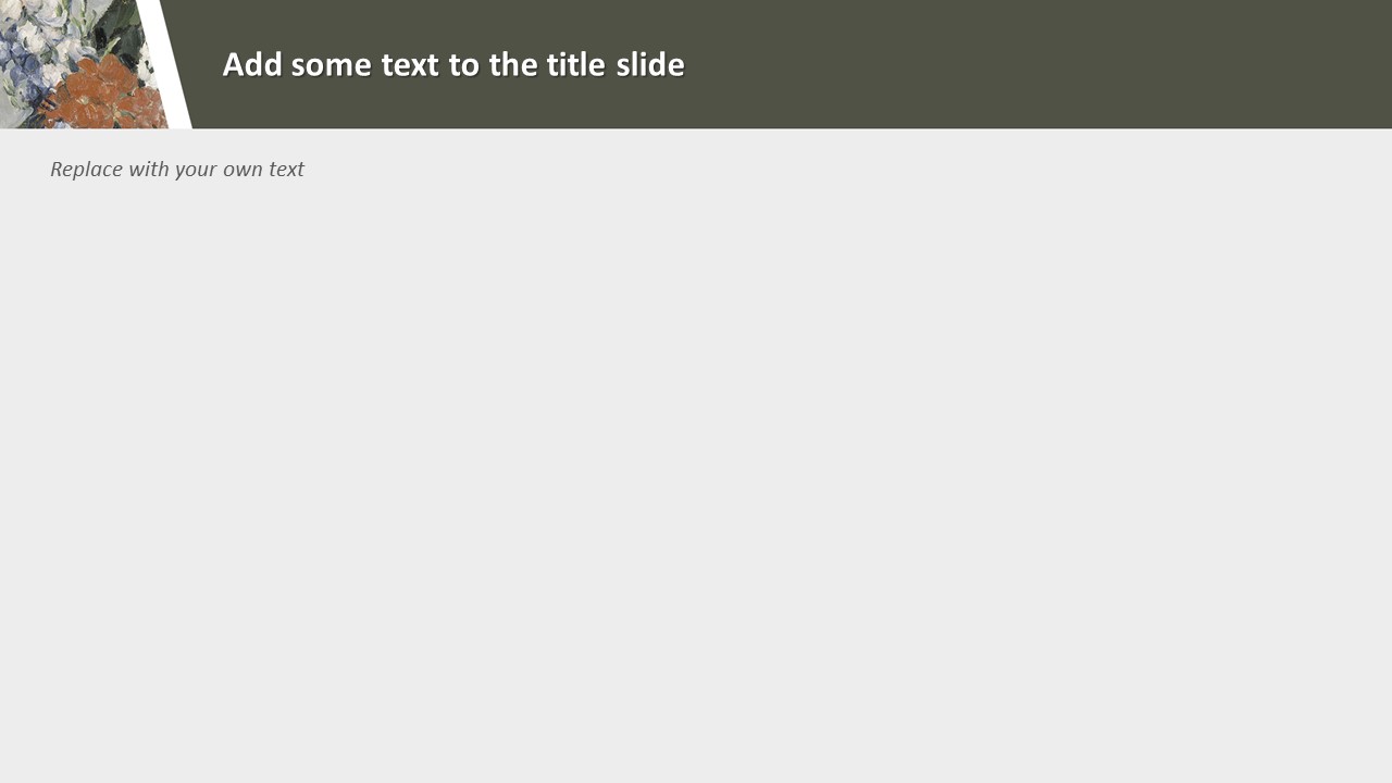 Google Slides Template Free - Paul Cezanne "Bouquet of Flowers"