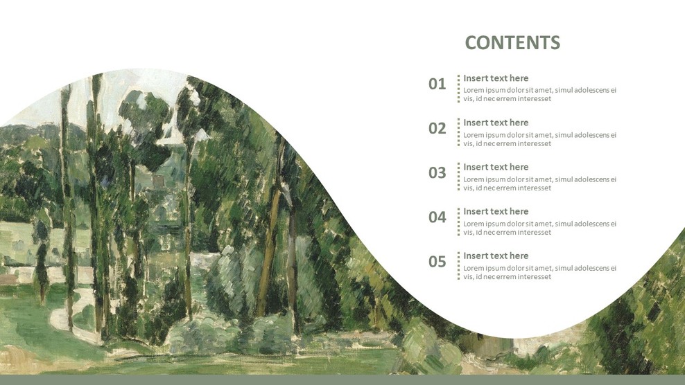 Paul Cezanne "Les Peupliers" - Free Google Slides