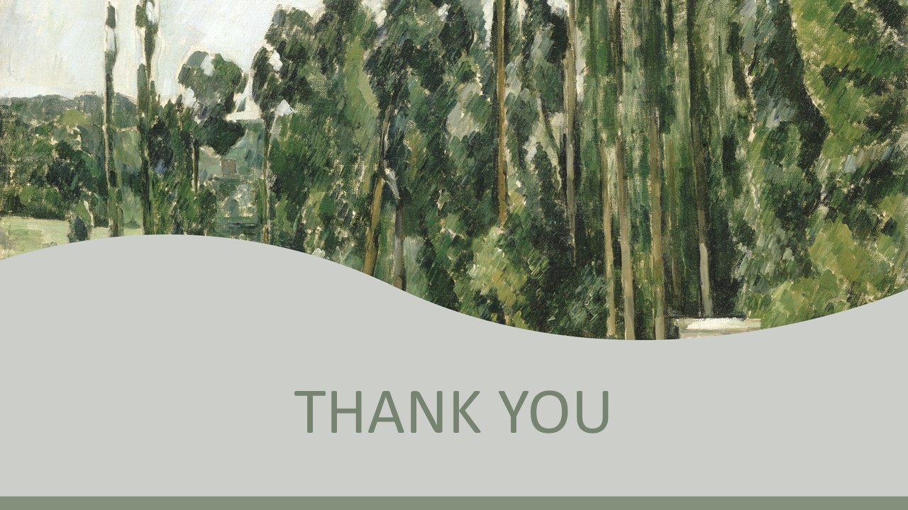 Paul Cezanne "Les Peupliers" - Free Google Slides