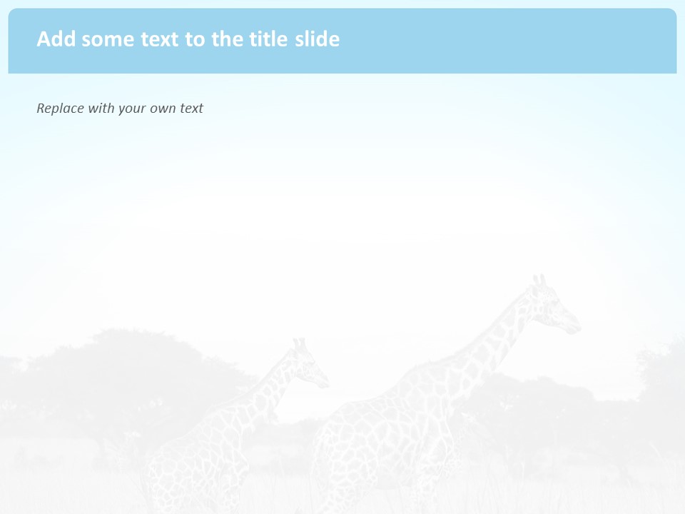 Free Images for Google Slides - A Giraffe on the Prairie