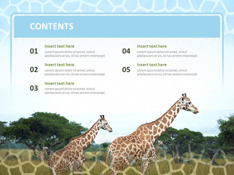 Free Images for Google Slides - A Giraffe on the Prairie