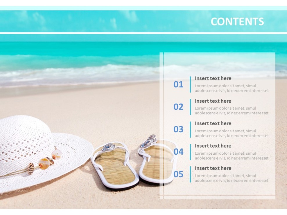 Free Professional Google Slides Templates - Beach Sandal on a Sandy Beach