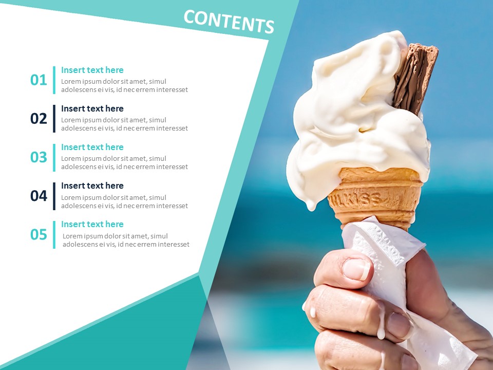 Google Slides Templates Free Download - Icecream in Hot Summer
