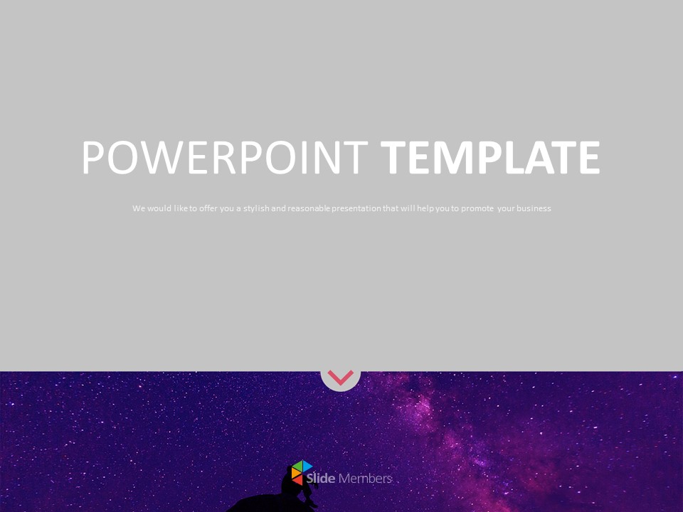 Purple Galaxy and a Boy - Google Slides online Free