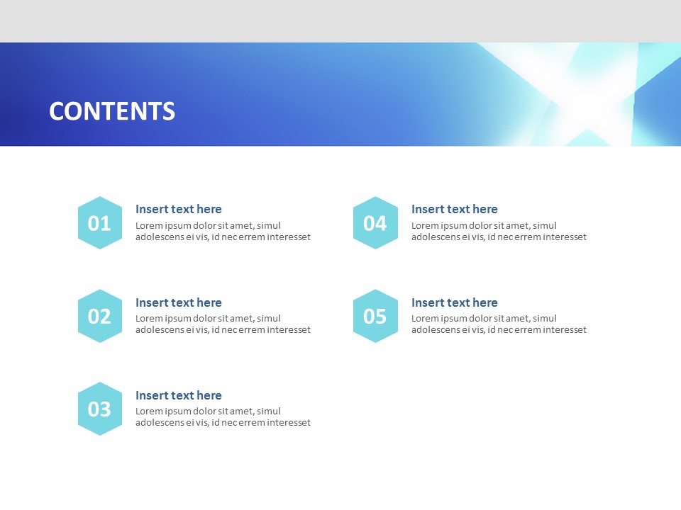 Blue Light Effect - Free Google Slides