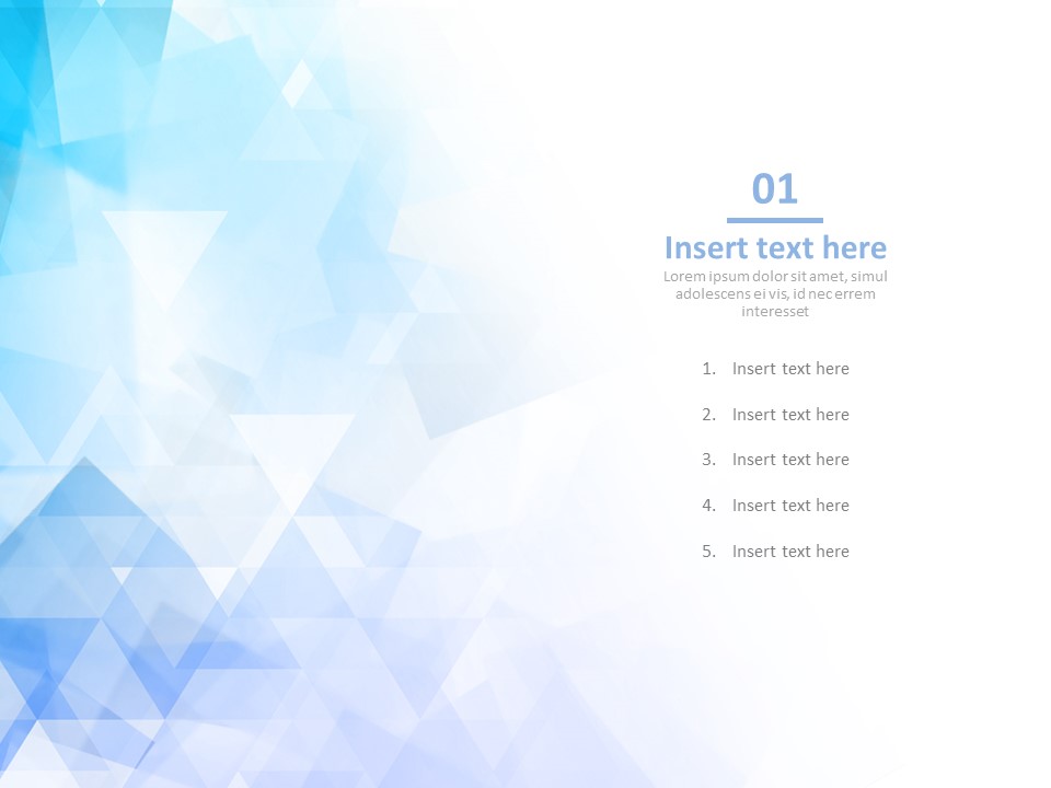 Free Google Slides Template Design - Blue Gradated Sparkling Triangles