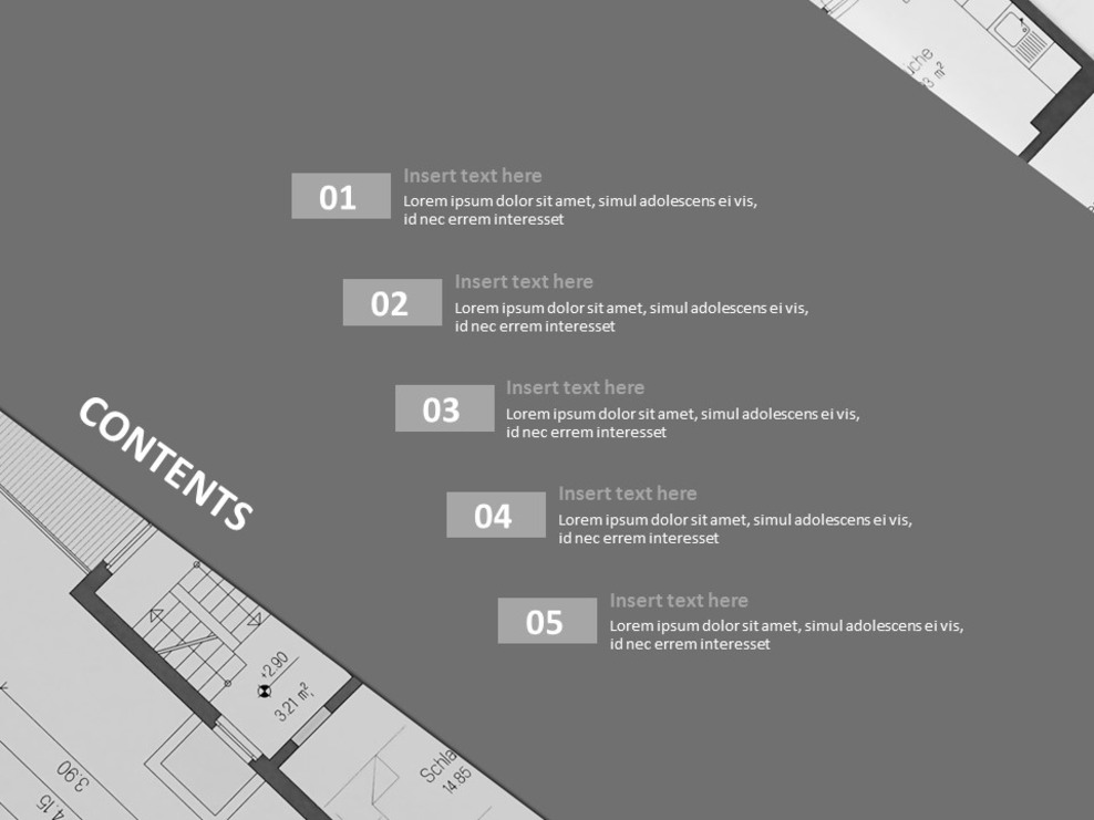 Kostenlose Bilder für Präsentationen - Graue Blaupause