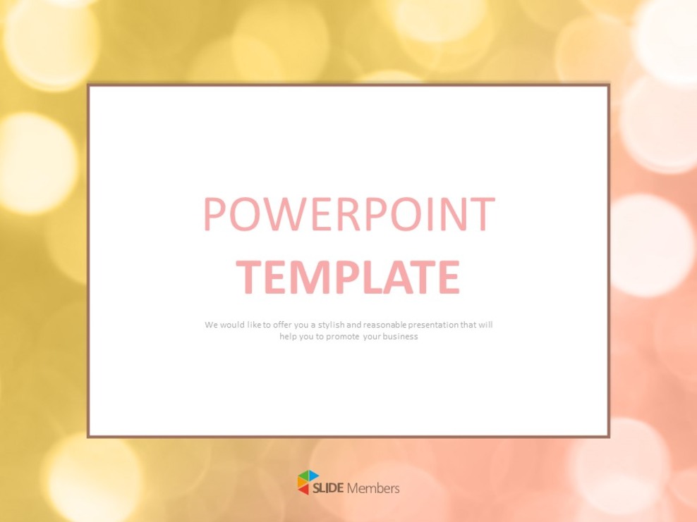 Google Slides Free - Twinkle Circles With Olive green Pink Gradation