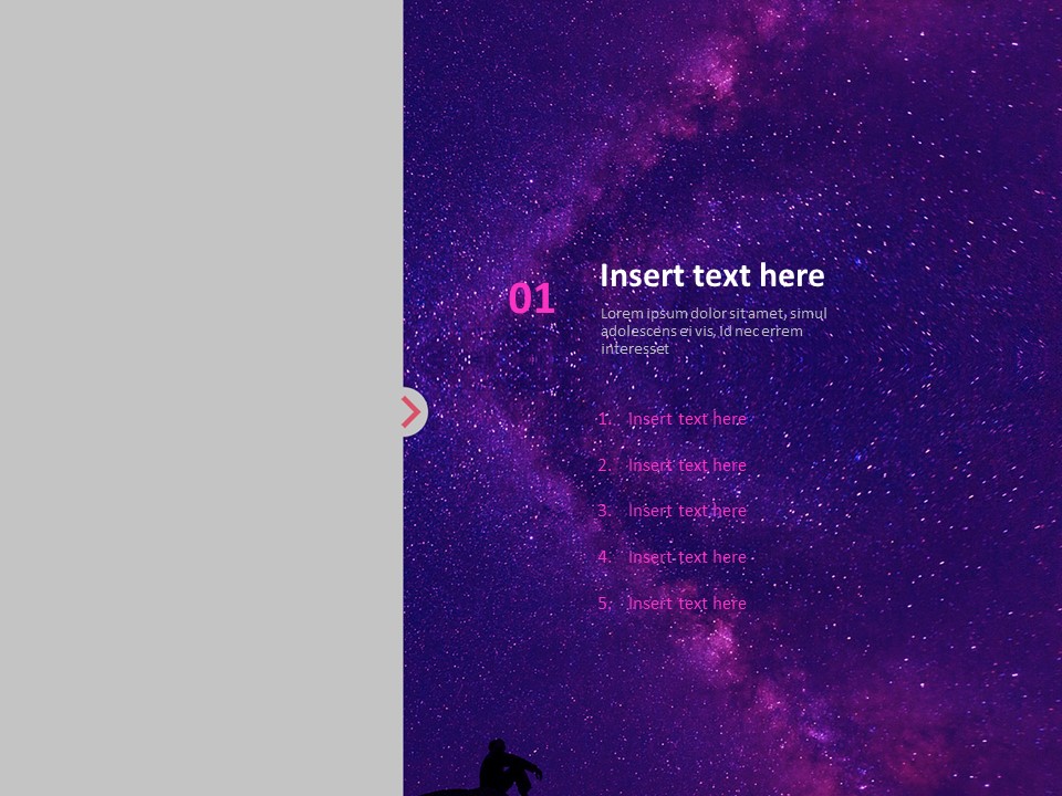 Purple Galaxy and a Boy - Google Slides online Free