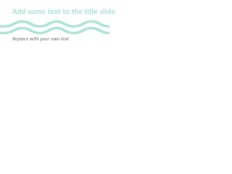 Two Wavy Lines on Mint Background - Google Slides Free