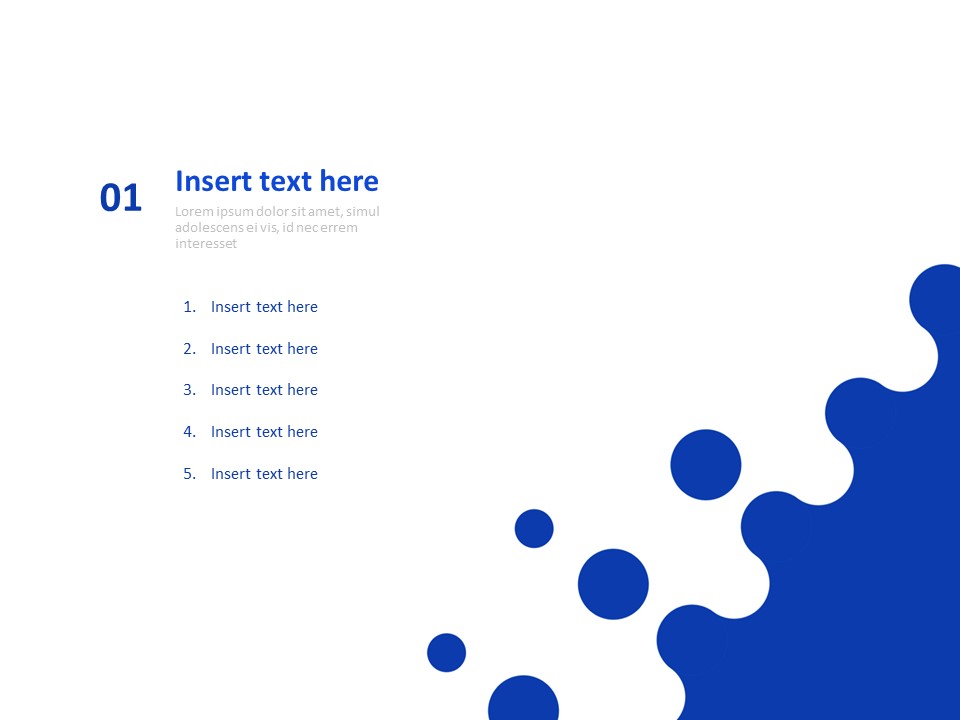 Blue Bubbles With Diagonal Lines - Google Slides Template Free Download