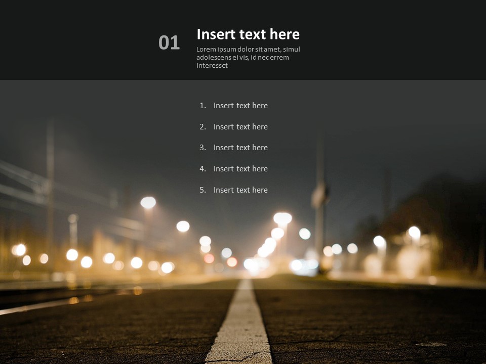 Expressway on Dark Night - Google Slides Template Free Download