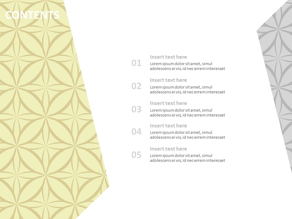 Fancy Patterned With Gray and Yellow - Free Google Slides Templates