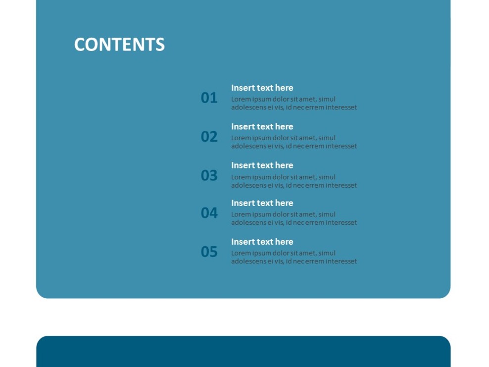 Free Google Slides Template - Blue Squares and Empty Space