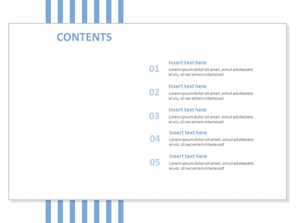 Free Google Slides Template Design - Blue Lines and Square Outline With ...