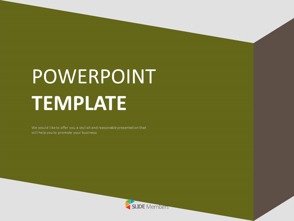 Free Google Slides themes - Dark Green Box