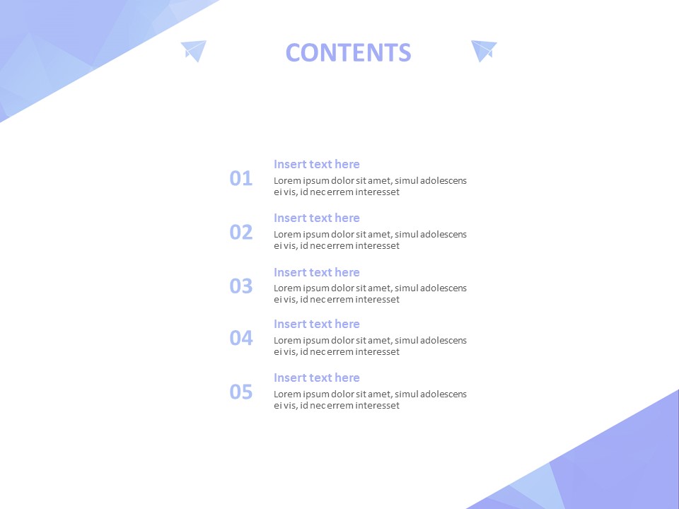 Google Slides Template Free - Blue Paper Plane