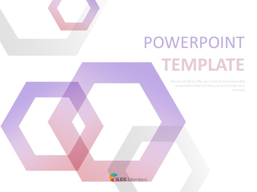 Hexagon Gradated With Purple - Free Images for Google Slides