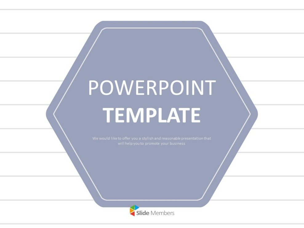 Huge Hexagon With Blue and Purple - Free Google Slides Template Design
