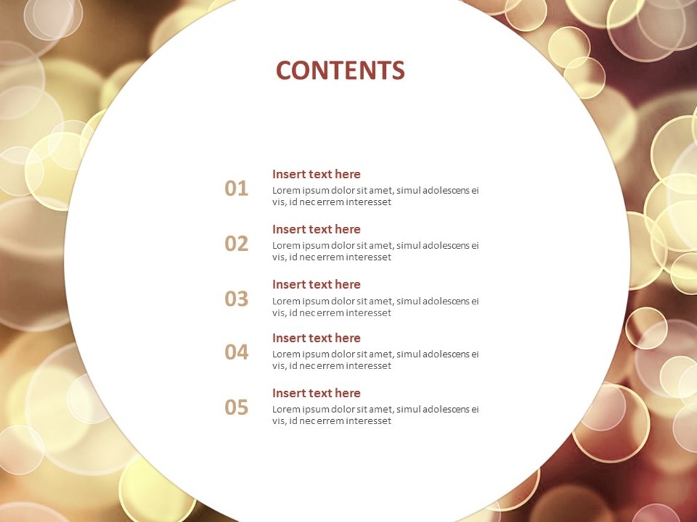 Reflection of Light With Brown Background - Google Slides Free