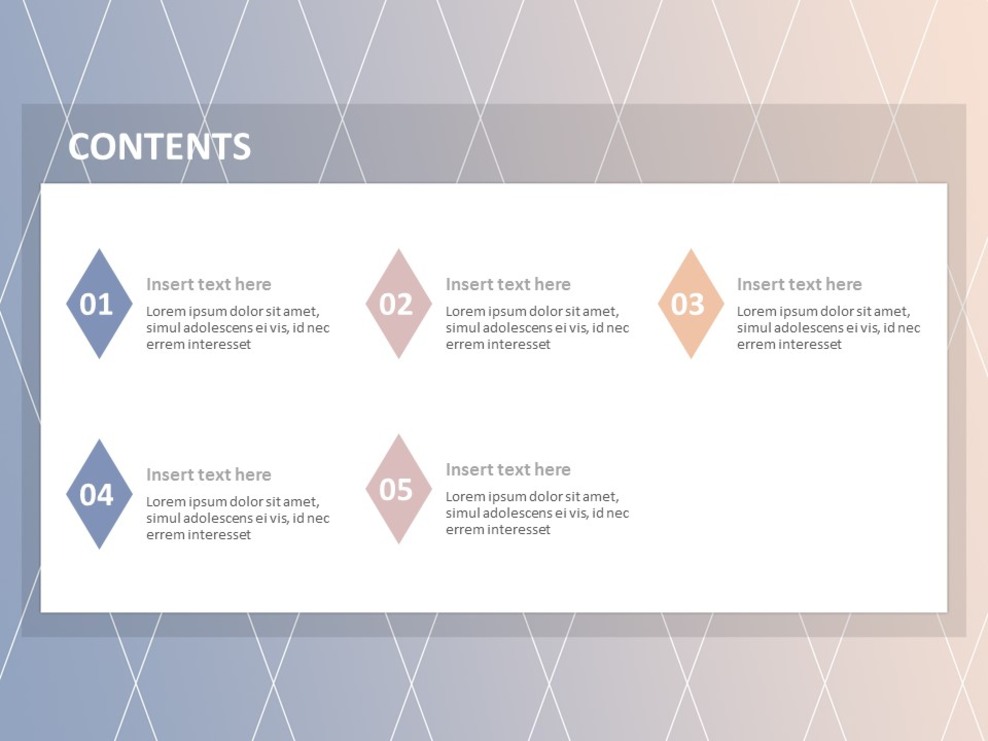 Blue and Pink Gradated Pattern - Free Presentation Template|Google Slides