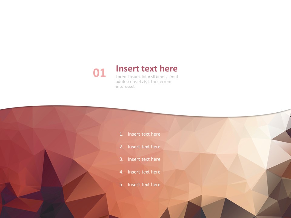 Free Google Slides - Ocher polygon