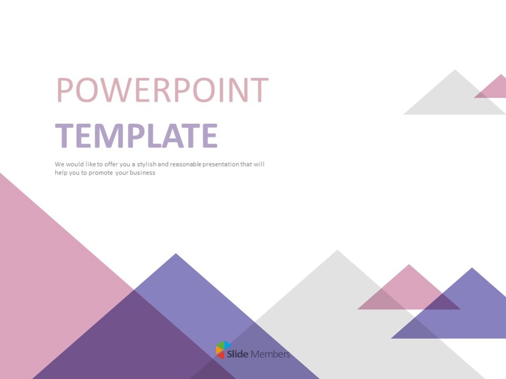 Free Google Slides Backgrounds - Pink, Purple, Gray Triangle