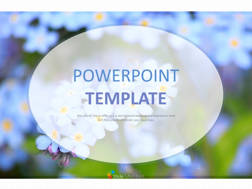 Blue Flower Powerpoint Backgrounds