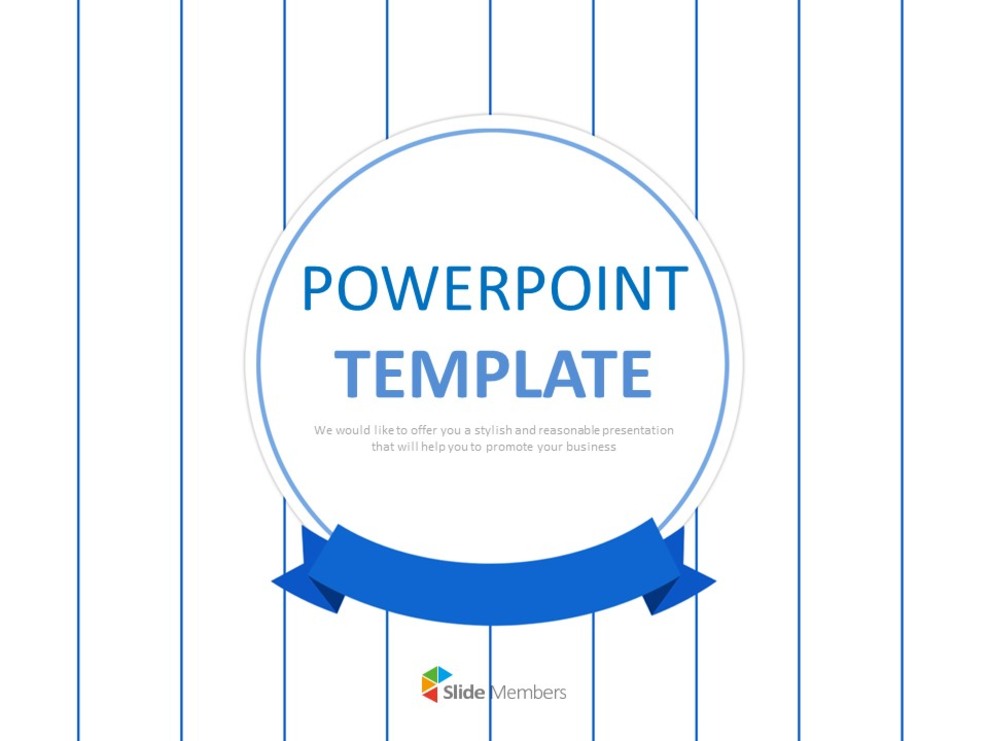 Free Presentation Templates - Blue Striped Circle With Ribbons|Google ...