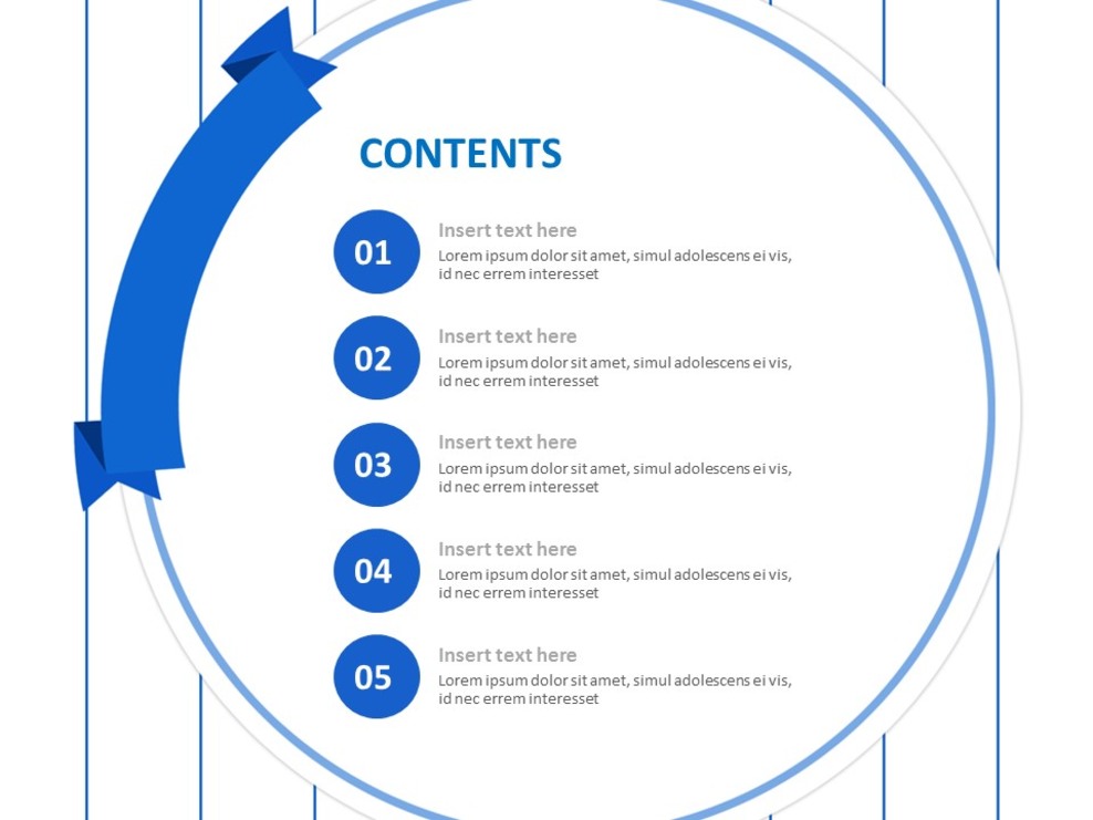 Free Presentation Templates - Blue Striped Circle With Ribbons|Google ...