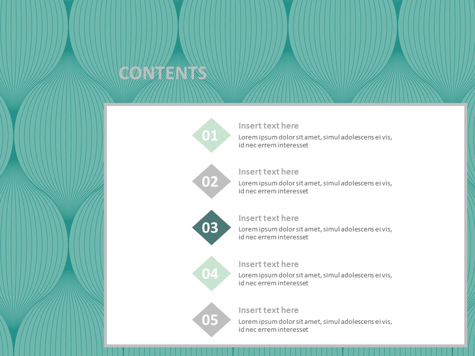 Google Slides Template Free - Turqoise Op Art Pattern