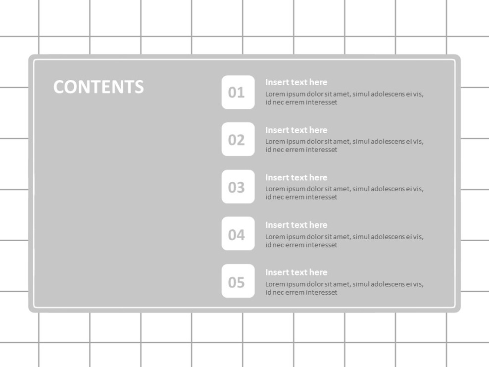 Gray Quadrangled Border With Grid Pattern - Free Presentation Templates