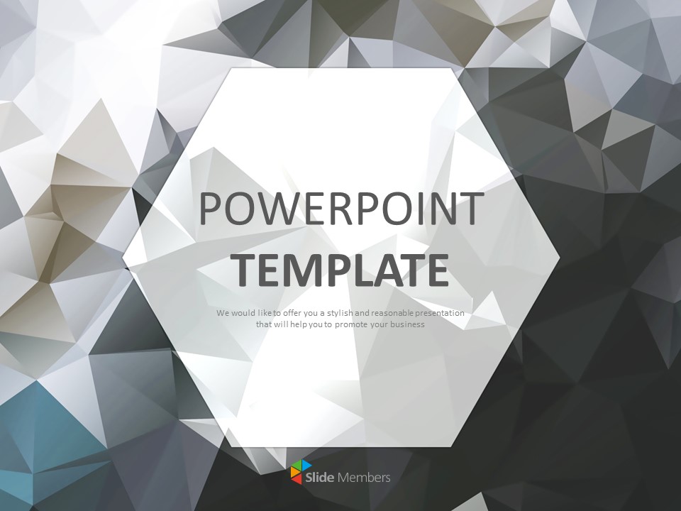 Gray Triangle and Hexagon - Free Google Slides Backgrounds