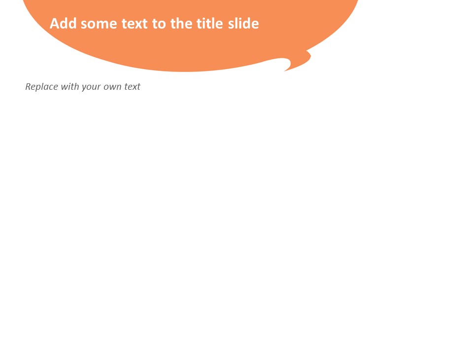 Orange Speech Bubble - Free Google Slides Template Design